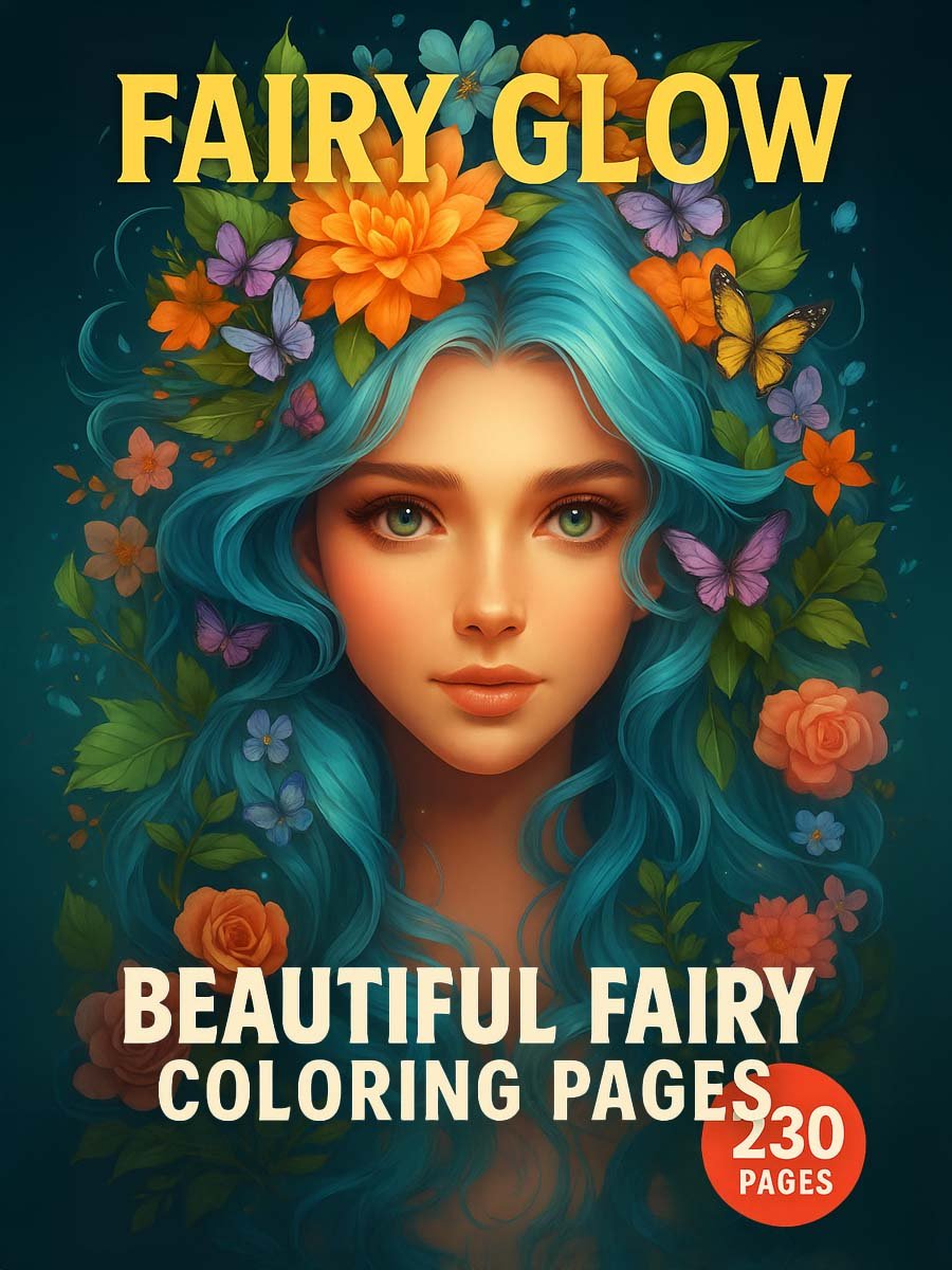 Fairy Glow – 230 Beautiful Fairy Coloring Pages | Little Joy Club